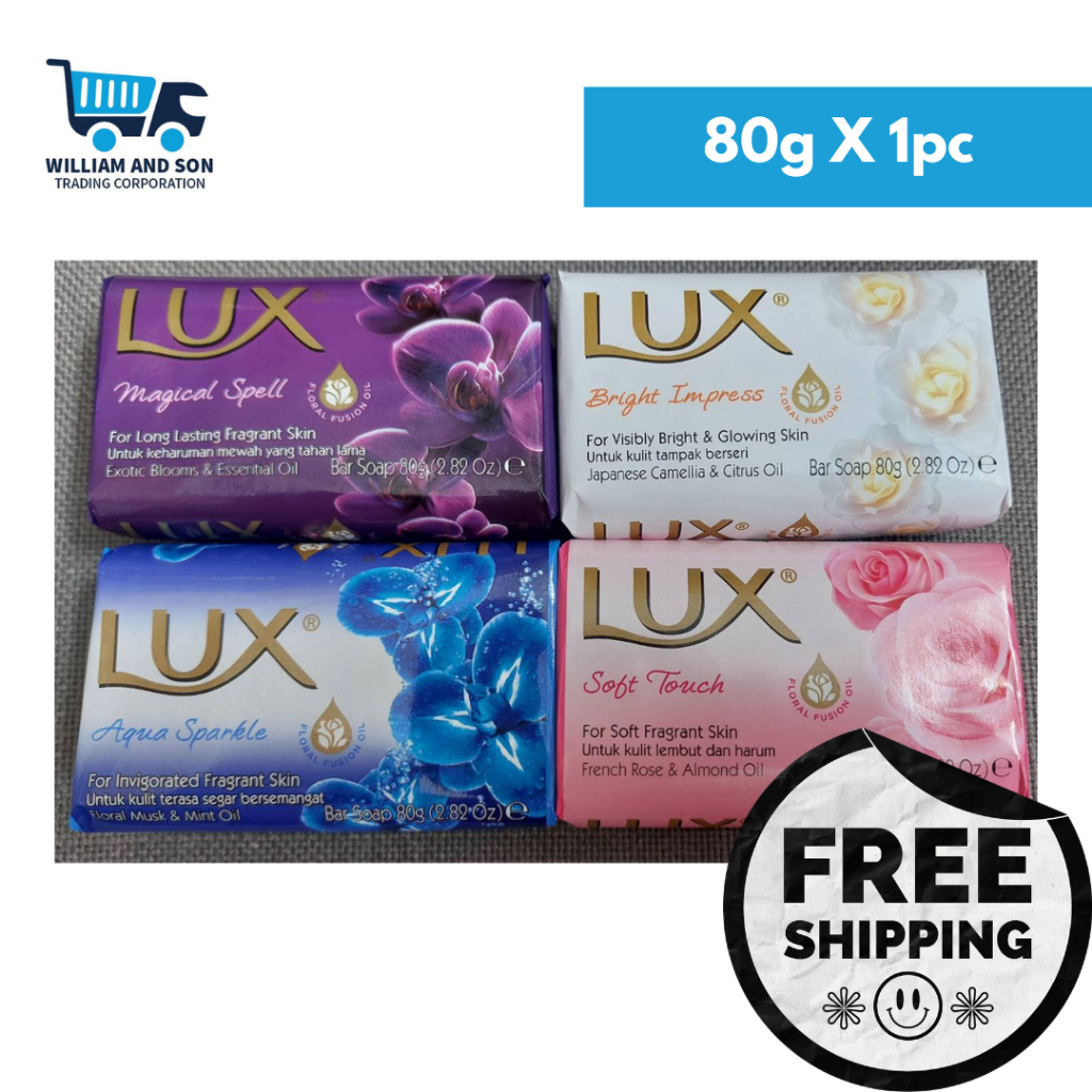 Lux Bar Soap 80g (White, Pink, Blue, Violet) | Shopee Philippines