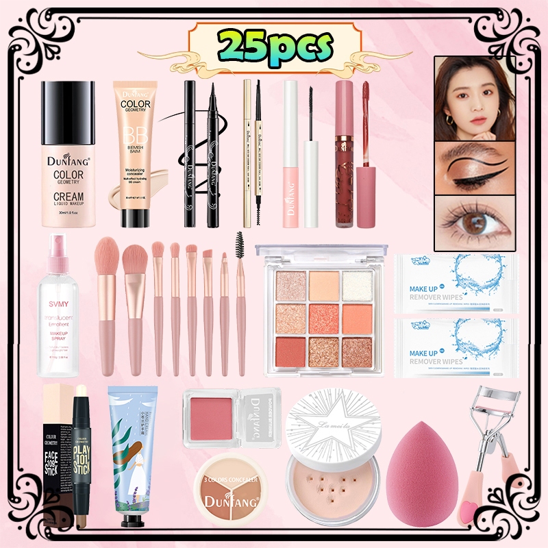 25PCS Beginner's Makeup Set Full Foundation + Eyeshadow Palette ...