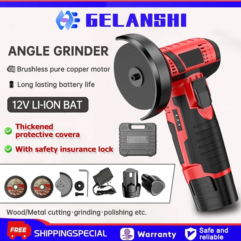 Cordless Angle Grinder 12V Electric Angle Grinder Grinding Tool Mini ...