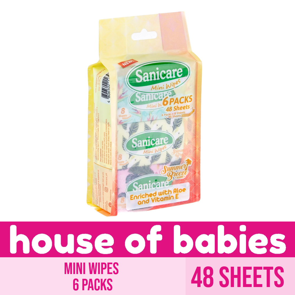 Sanicare Mini Wipes 6 Packs 48 Sheets | Shopee Philippines
