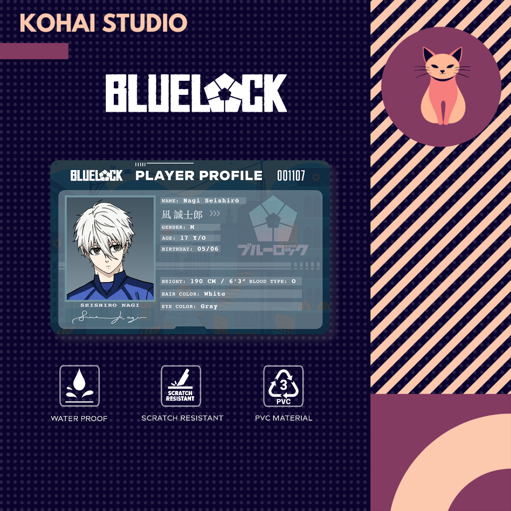 Blue Lock ID Cards Cosplay ID BEEP Sticker Player Collectibles Anime ...