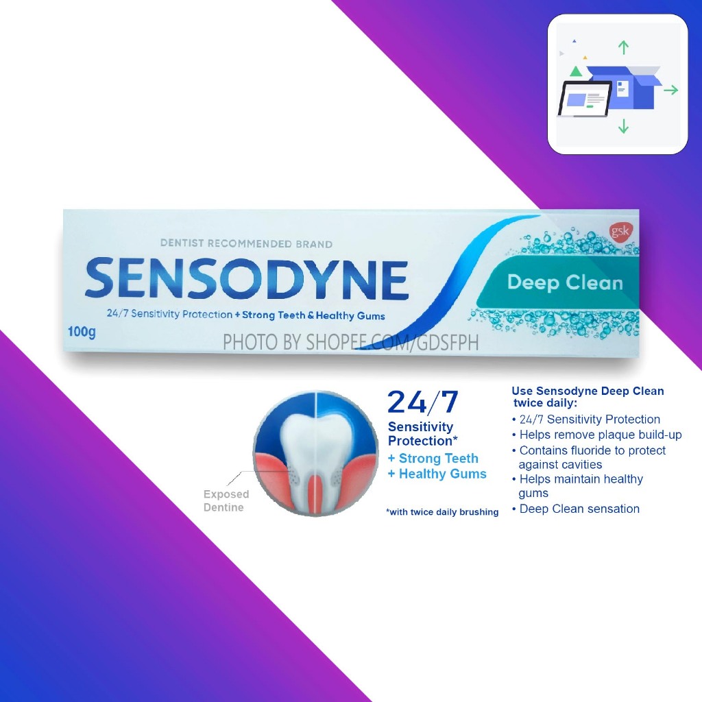 Sensodyne Toothpaste Deep Clean Gel 100g gds41207 | Shopee Philippines