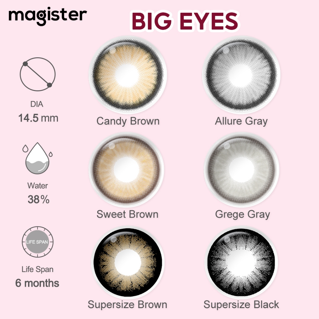 Magister Contact Lenses Candy Brown 14.5mm Diamond Series Big Eyes ...