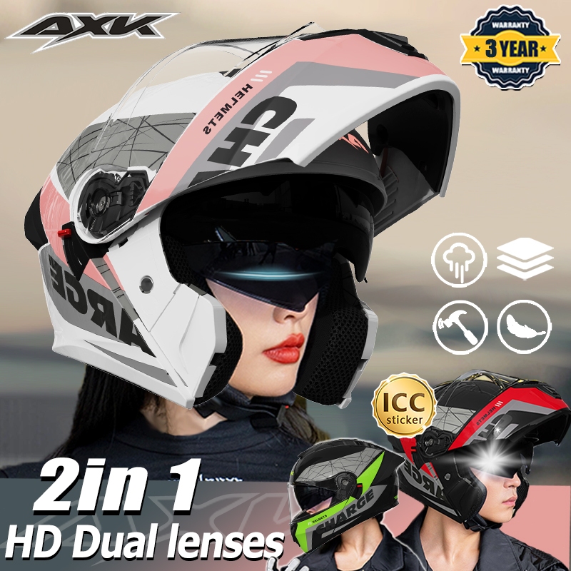 AXK Modular helmet 909Motorcycle modular helmet Full face Glows at ...