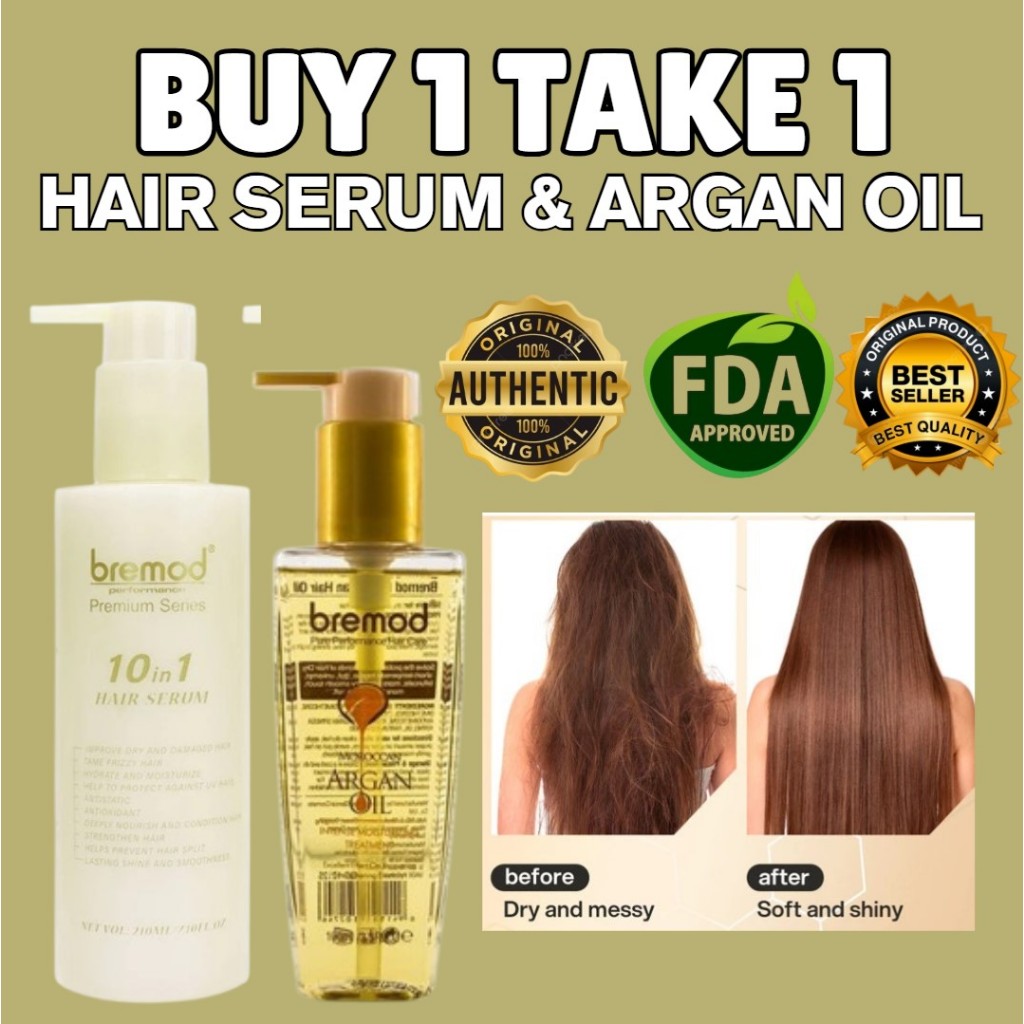 Bremod Hair Serum Argan Oil 100ml & Premium Series Butter Hair New ...