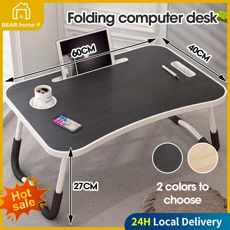 Folding laptop desk Dormitory bed desk study desk Foldable bed desk ...