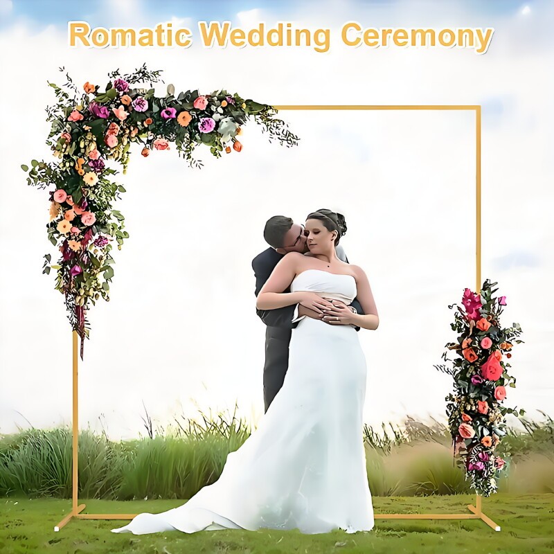 2*2M Square Arch Backdrop Stand Metal Wedding Arch Stand Frame Ceremony ...