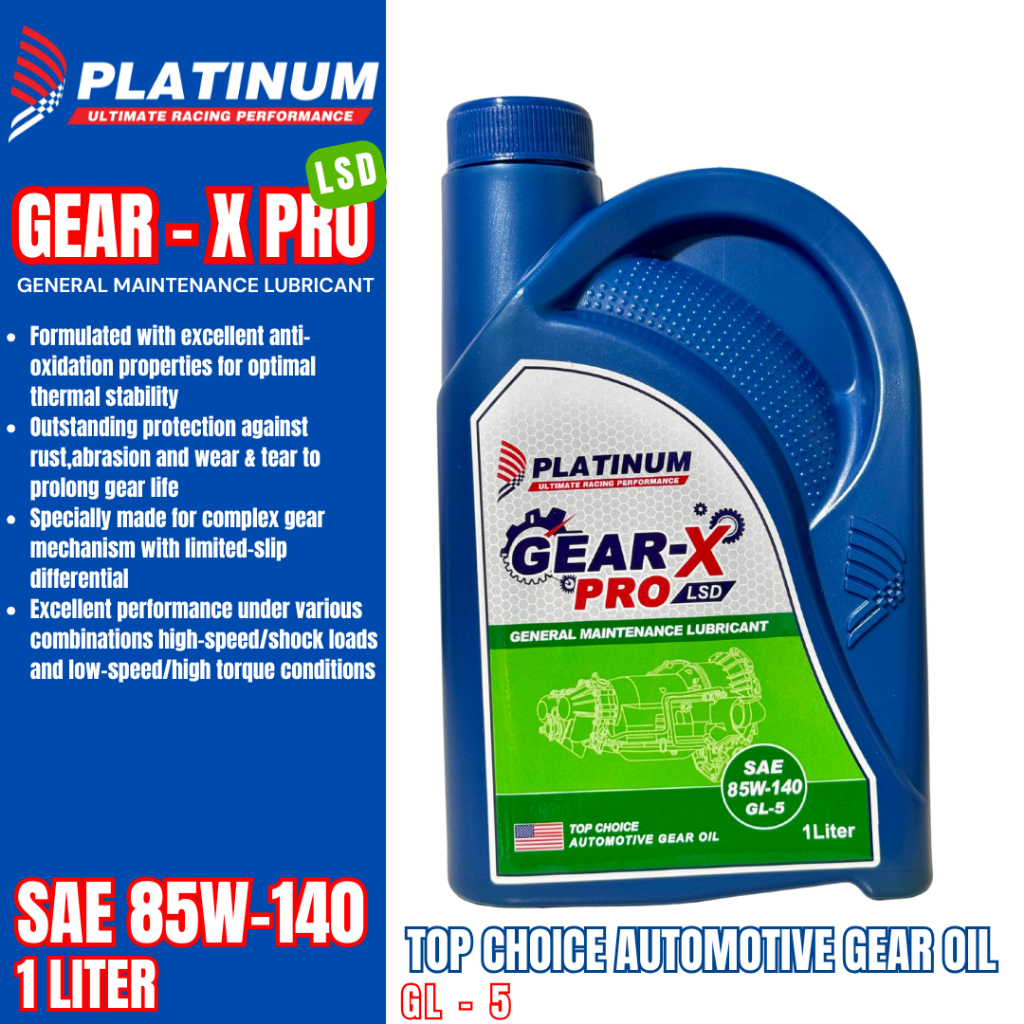 Platinum Gear-X Pro Gear Oil SAE 85W140 GL-5 | Shopee Philippines