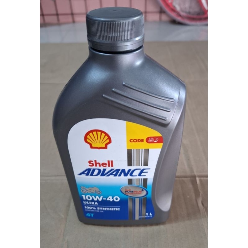 SHELL ADVANCE 10W-40 4T ULTRA 100% SYNTHETIC MOTORCYCLE OIL 1LITERS ...