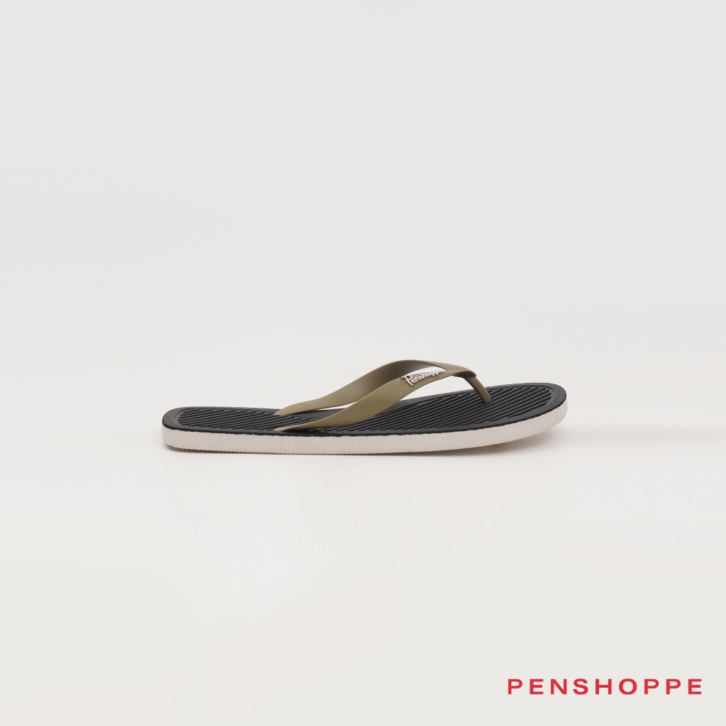 Penshoppe Two-Toned Strap Flip Flops Slippers with Contrast Sole For ...