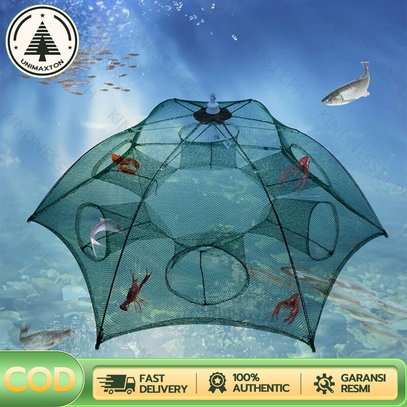 Folding Umbrella Fish Net Shrimp Cage Crab Fish Trap Cast Fishnet ...