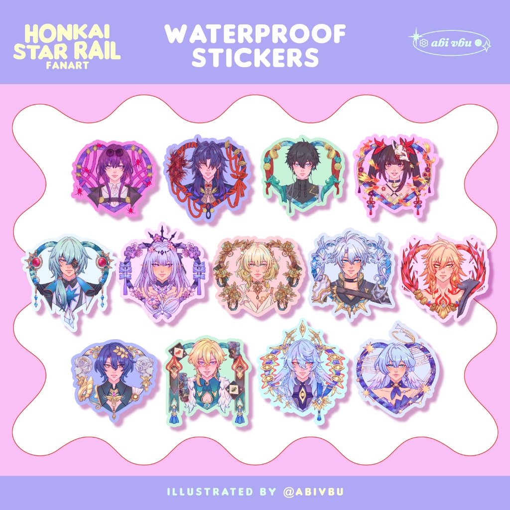 HSR Laptop Sticker: Honkai Star Rail Waterproof Vinyl Fanart Stickers ...