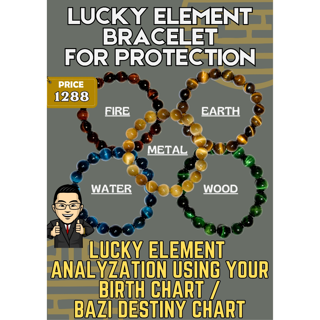 Lucky Element Protection Bracelet By Mr. Yang Sy-Go (Certified Fengshui ...