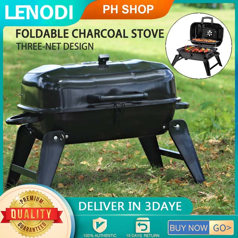 lenodi Portable Folding Charcoal BBQ Grill Westinghouse Rectangular ...
