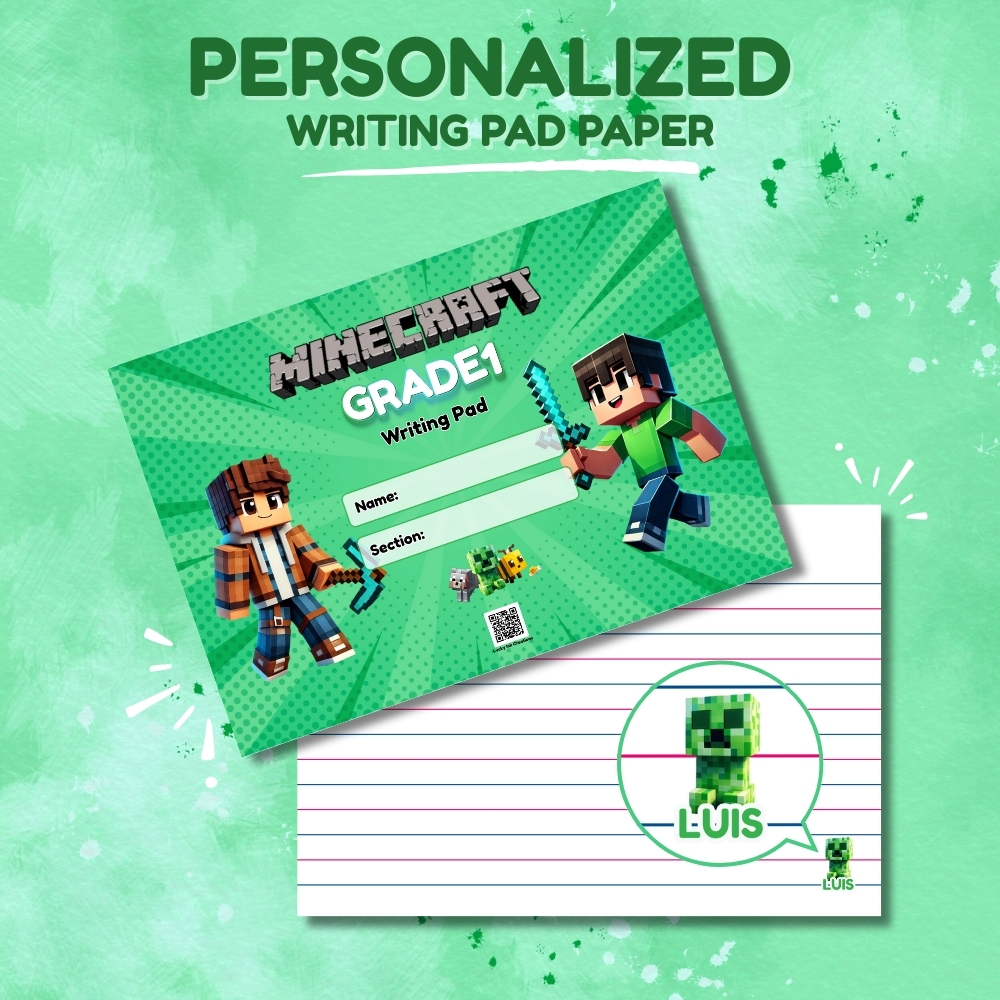 Personalized Writing Pad Paper for GRADE 1,2,3,4 | Shopee Philippines
