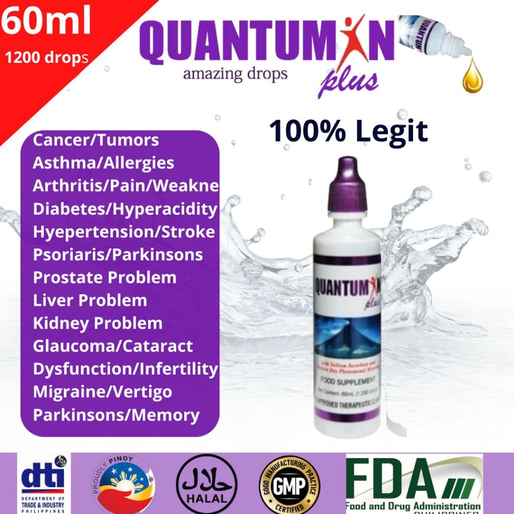 Quantumin Plus 60ml Mineral Drops 1200 Drops Authentic, May 29, 2026 ...