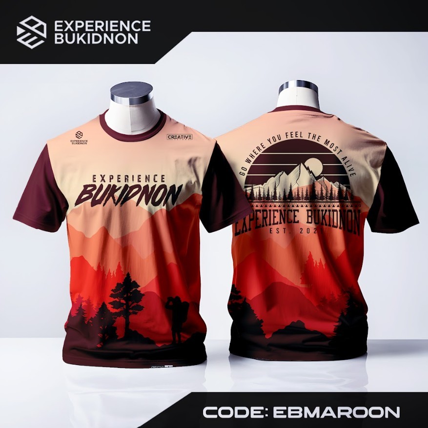 EXPERIENCE BUKIDNON SHIRT - CODE: EBMAROON | Shopee Philippines