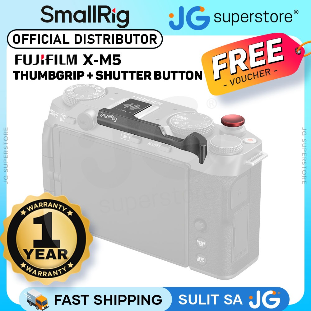 SmallRig Thumb Grip + Shutter Release Button Shoe Mount for FUJIFILM X-M5 Mirrorless Camera ...