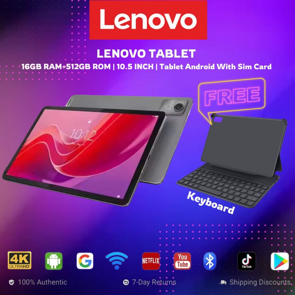 PAD PRO Tablet 16GB RAM+512GB ROM Gaming Android Tablet With Sim Slot ...