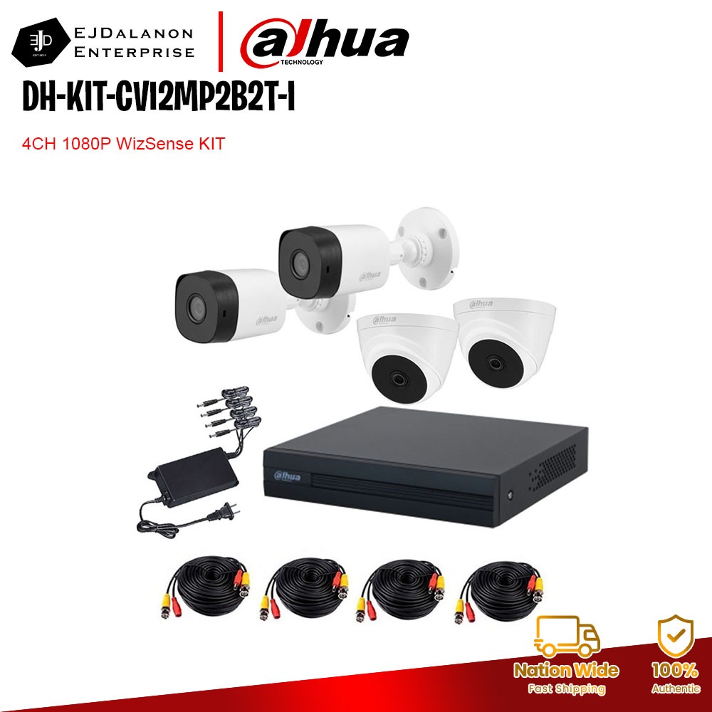 Dahua HDCVI Kit 1080P 4Ch-2B-2T CCTV Camera Set Package | EJDalanon ...