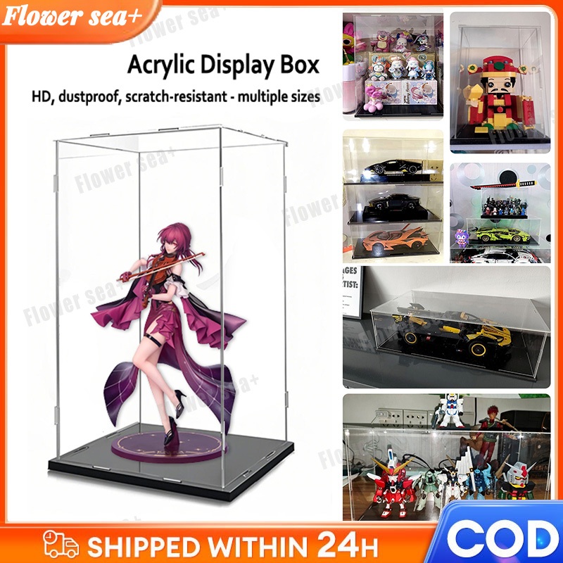 Transparent Acrylic Toy Display Case Stackable acrylic display box Dust ...