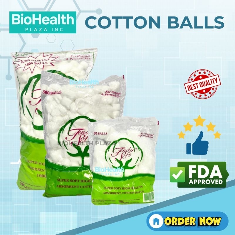 Cotton Balls Tendersoft,(50's,150's,300's,) | Shopee Philippines