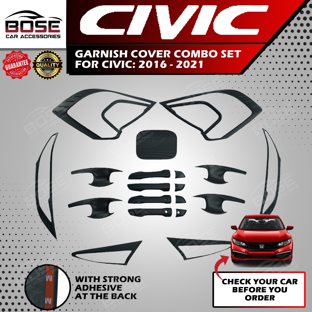 Honda Civic 2016 - Onwards Car Combo Set / Garnish Cover / Garnish ...
