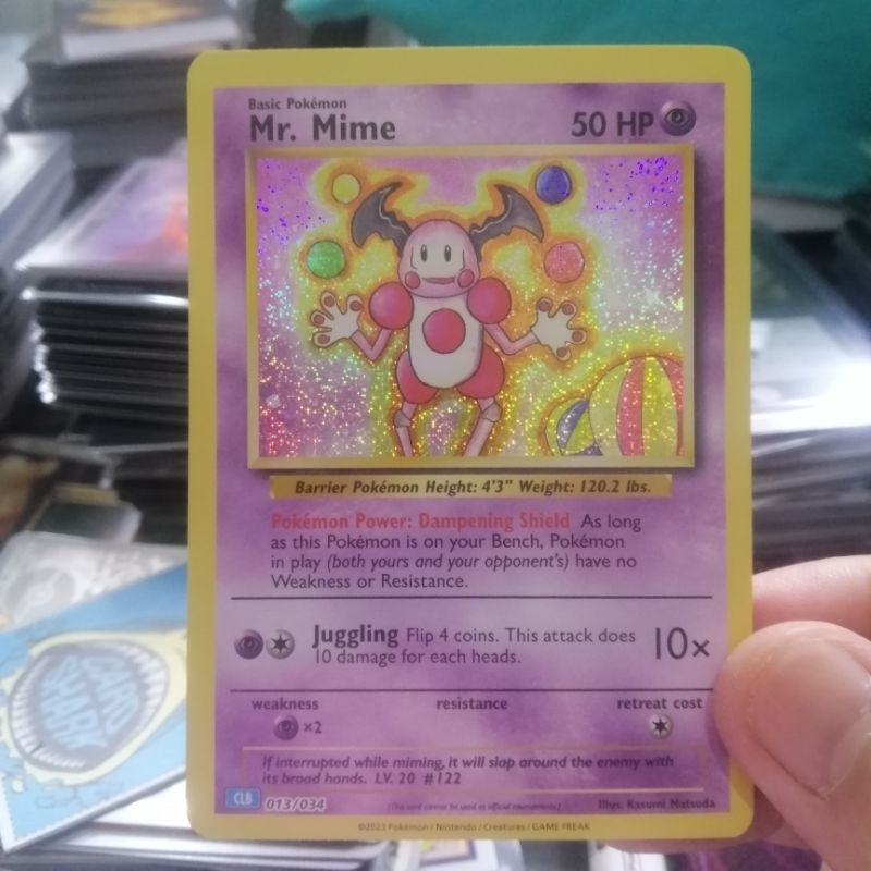 Mr Mime 13/34 Trading card game classic Holo pokemon tcg | Shopee ...