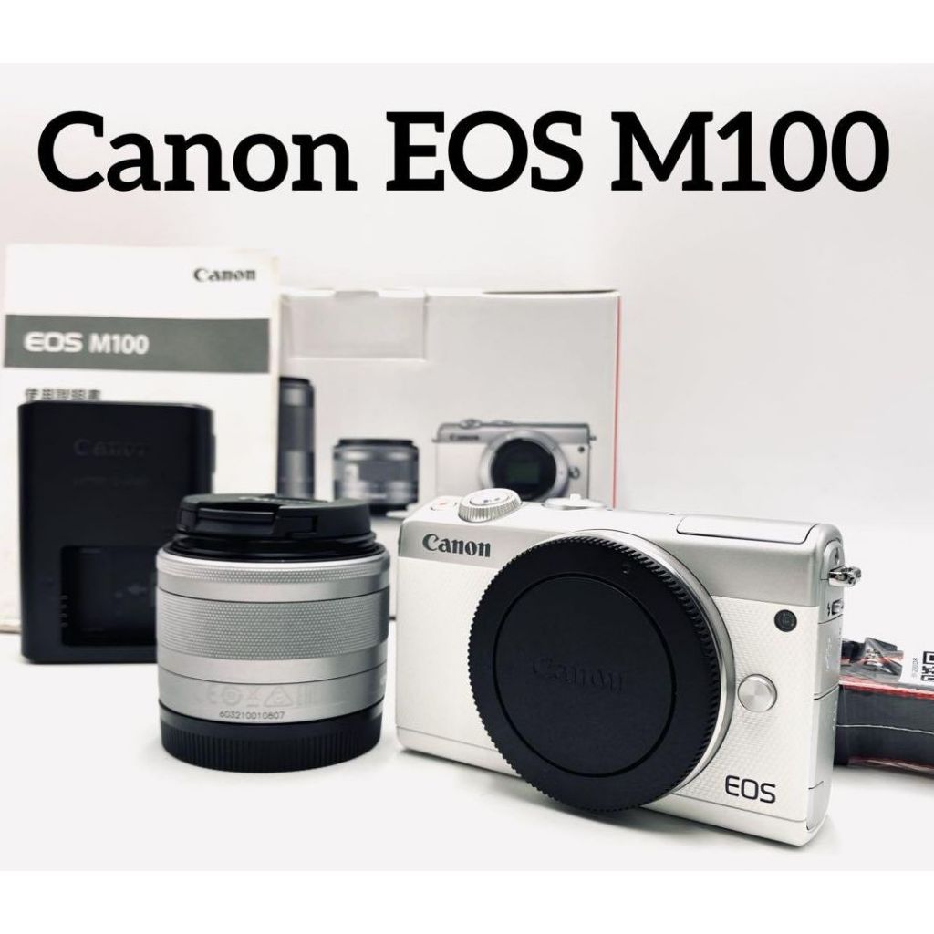 Canon EOS M100 White 15-45mm Lens Kit Excellent Used | Shopee Philippines