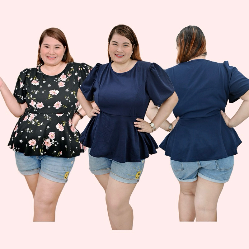 PLUS SIZE ROZELLE TOP ONE SIZE XL TO 3XL BODY FRAME BLOUSE CREPE FABRIC ...