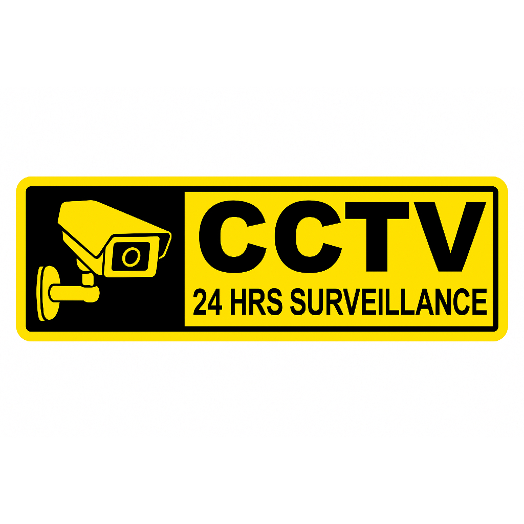 CCTV 24 Hours Surveillance Laminated Signage | Shopee Philippines