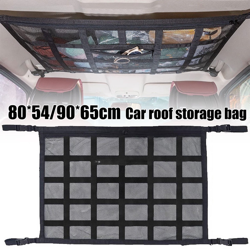 30 Grids Car Ceiling Mesh Cargo Net Strong Load-Bearing Car Roof ...