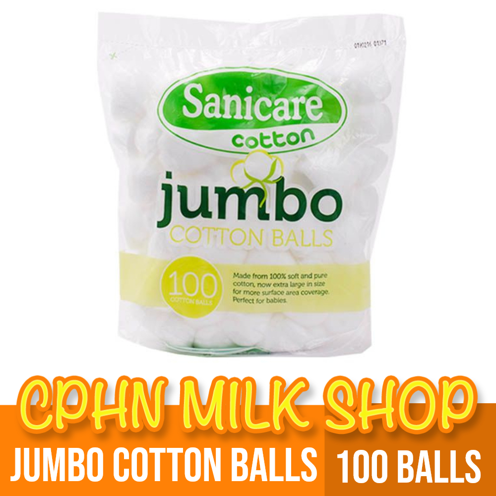 Sanicare Jumbo Cotton Balls 100 Balls | Shopee Philippines
