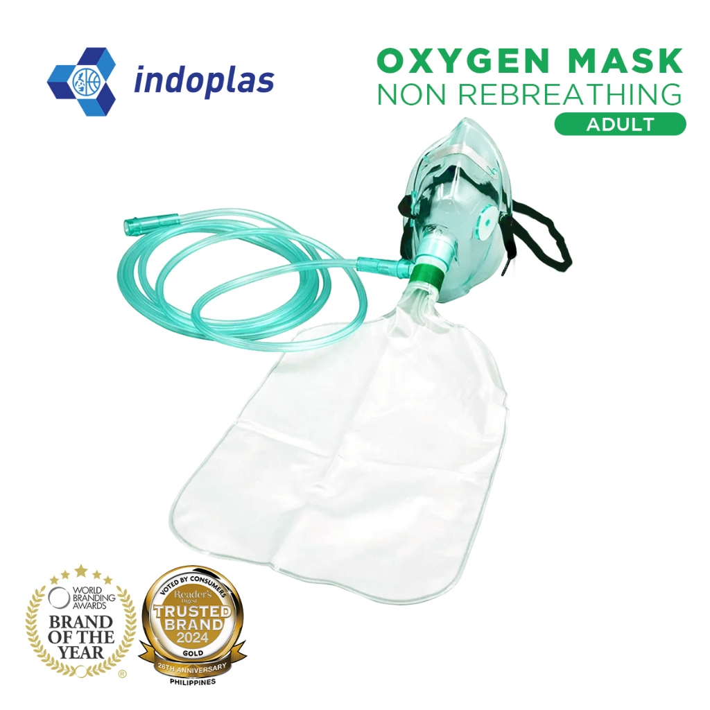 Indoplas Oxygen Non-Rebreathing Mask - Adult | Shopee Philippines