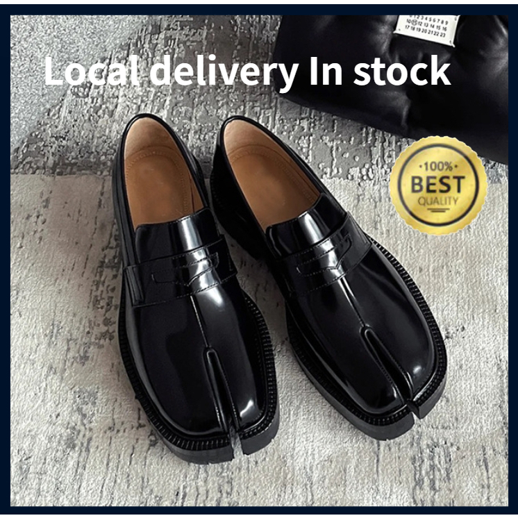Tabi Split-Toed Shoes For Man British Style Horseshoe Genuine Leather ...