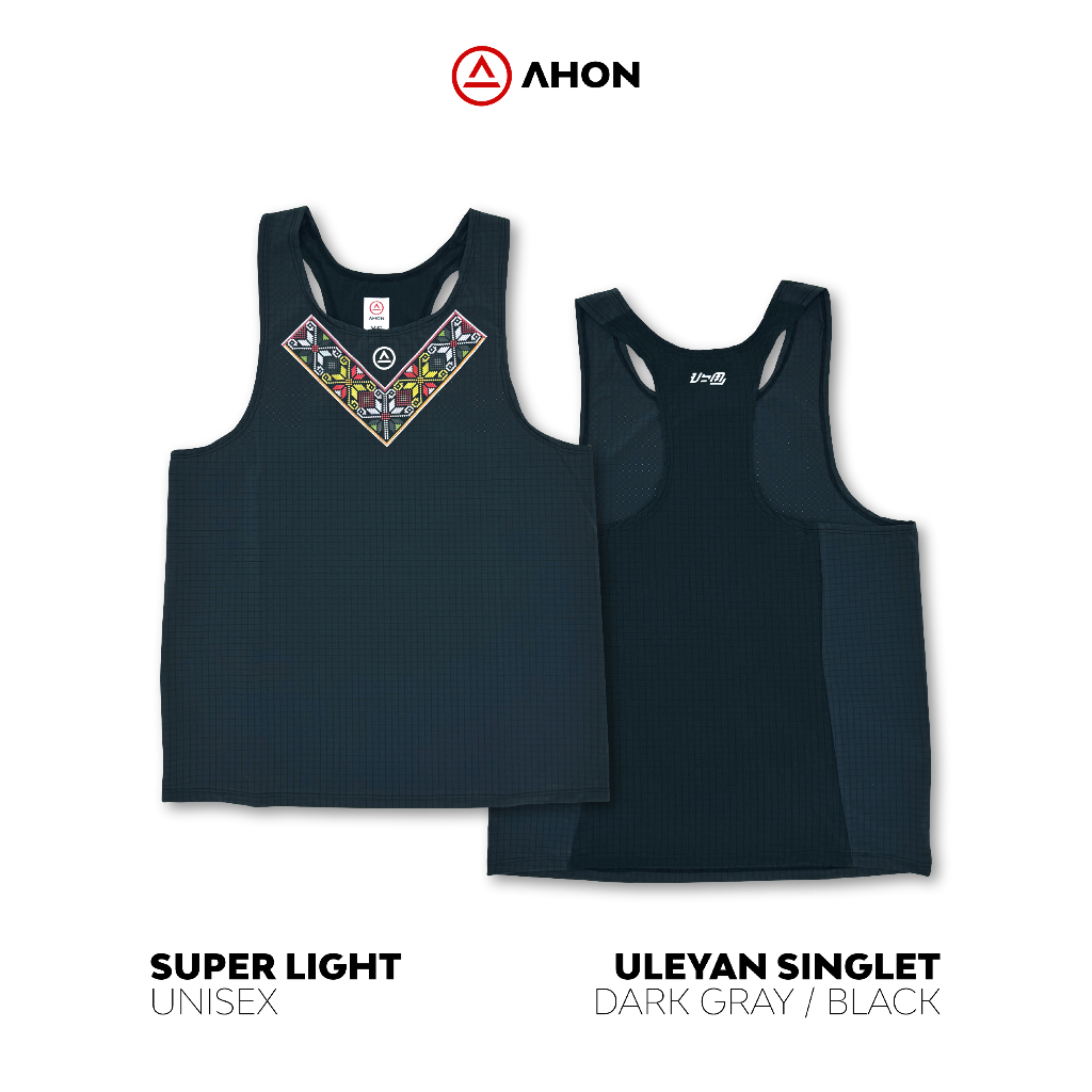 Ahon Uleyan Super Light Singlet (dark gray / black) - unisex | Shopee ...