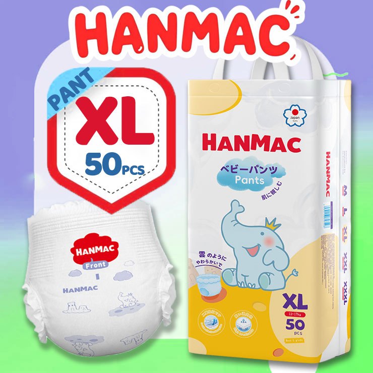 HANMAC Diaper Pull-up 50pcs Bundle Pack XL Size M-3XL PANTS Baby ...