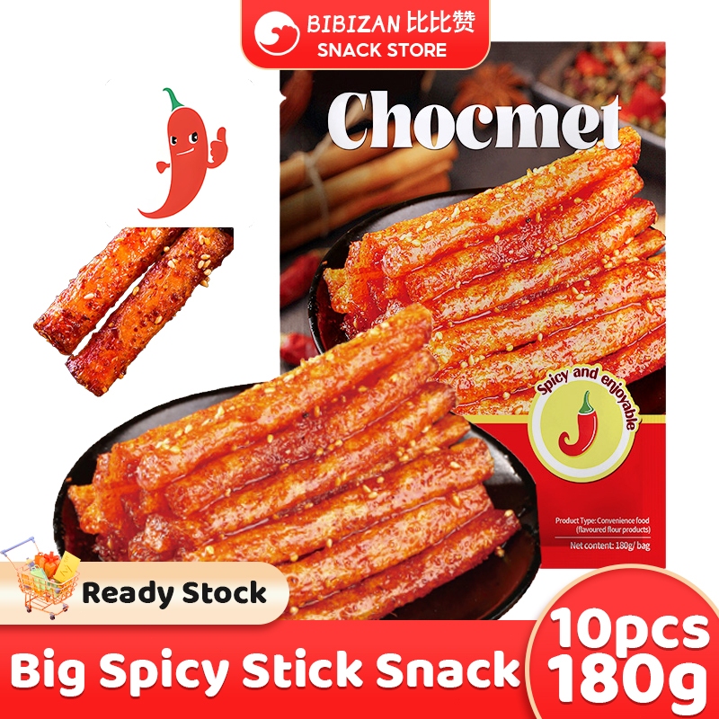 CHOCMET Spicy Stick Authentic Chinese Snacks Big Roll Spicy Food 180g ...