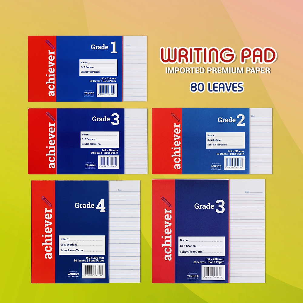ACHIEVER Writing Pad pad For Grade1 Grade 2 Grade 3,3v Grade 4 and ...