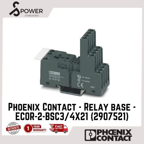 Phoenix Contact Relay base - ECOR-2-BSC3/4X21 (2907521) | Shopee ...