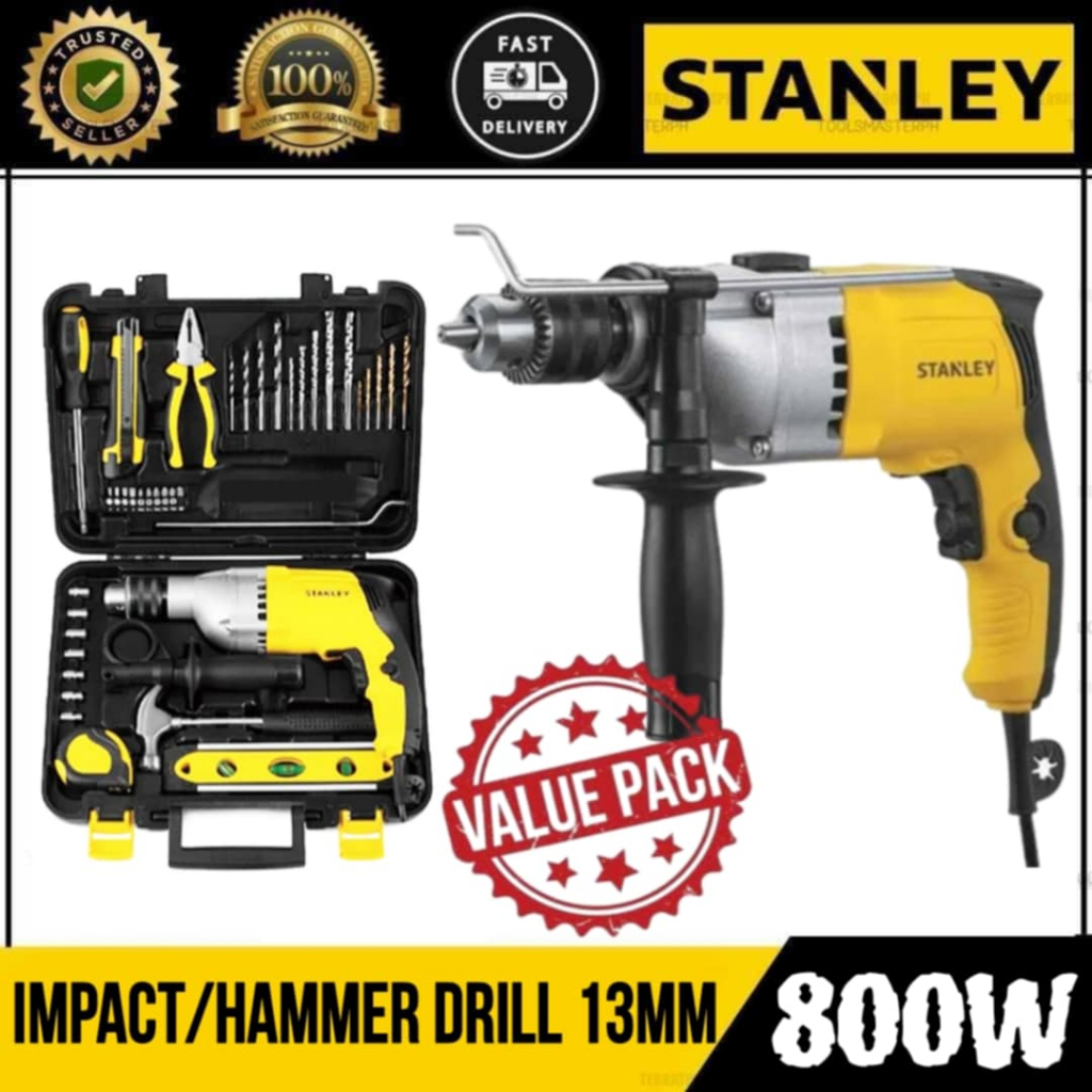 STANLEY Impact Drill 13MM 800W SET STDH7213V | Shopee Philippines