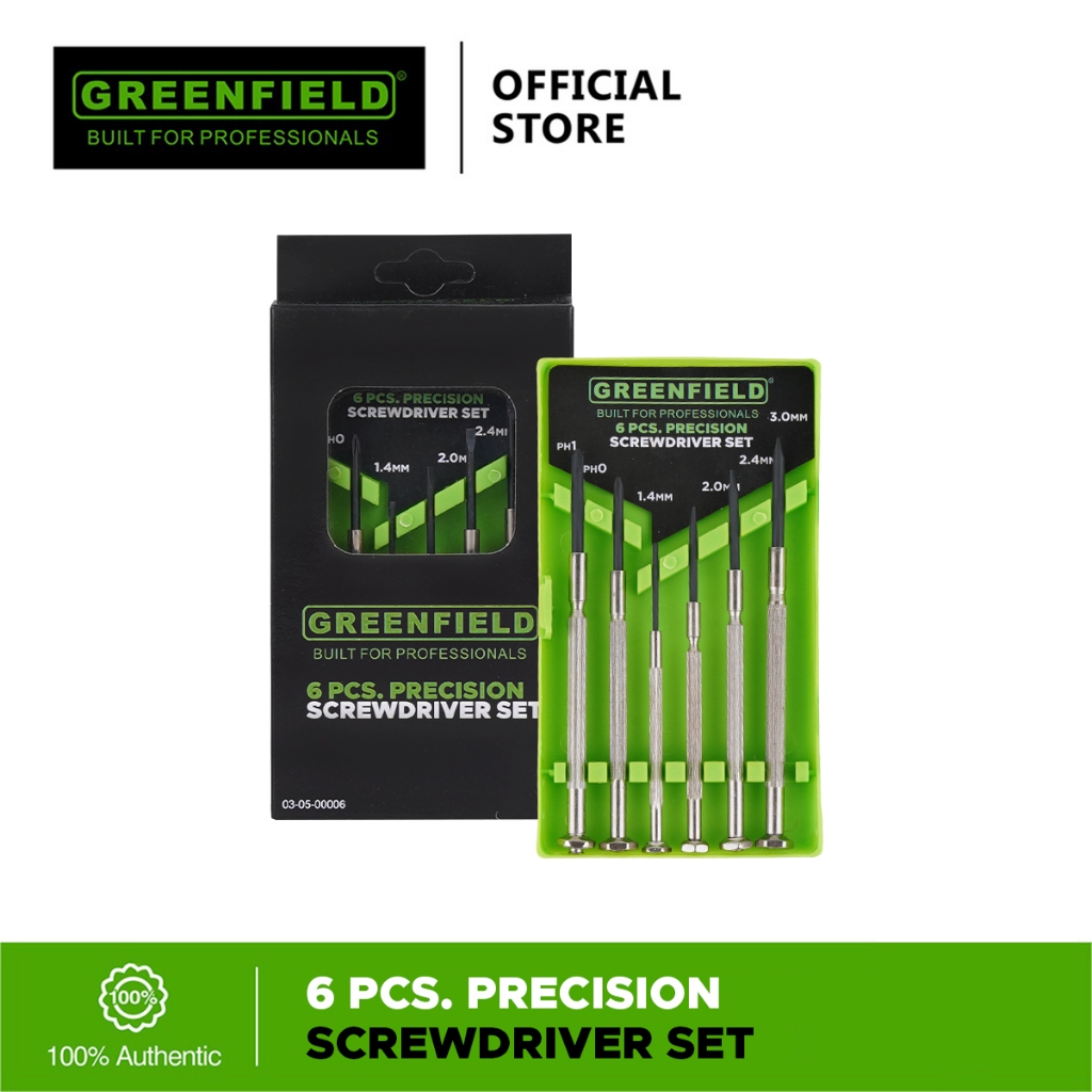 Greenfield Precision Screwdriver Set 6Pcs/Set - Hand Tool Set | Shopee ...