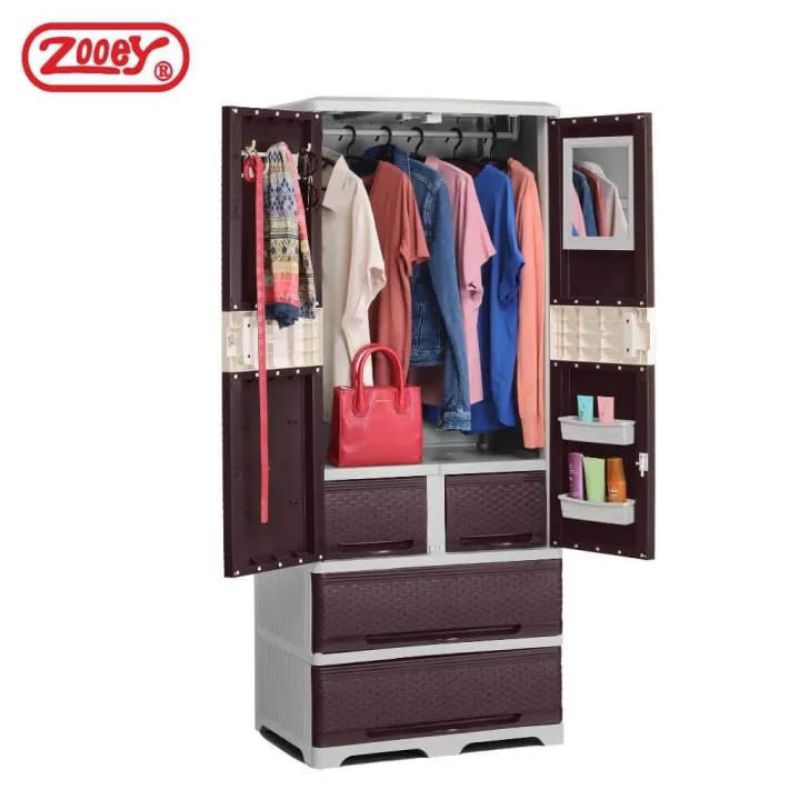 Zooey Grand Rattan 2 Door Cabinet/Wardrobe/Clothes Organizer Rattan | Shopee Philippines