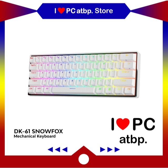 Kemove DK61 Snowfox Mechanical Keyboard (60%% Layout, Wired/Bluetooth ...