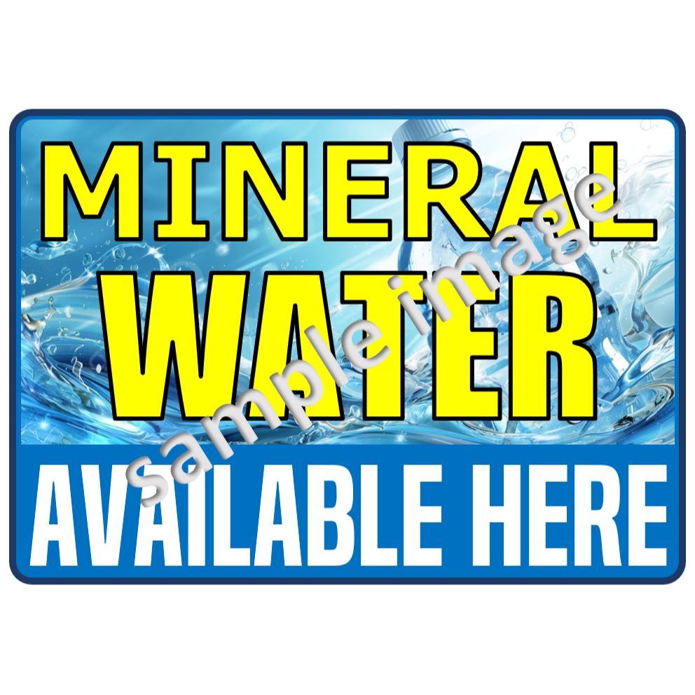 Mineral Water Signage Sign Boards Laminated Signages | Shopee Philippines