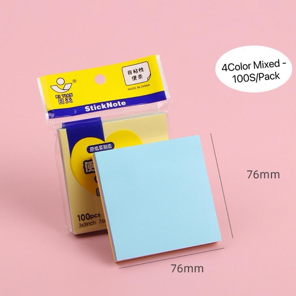 YAMIGO Assorted Color 100Sheets Square Notepads 4Color mixed note ...