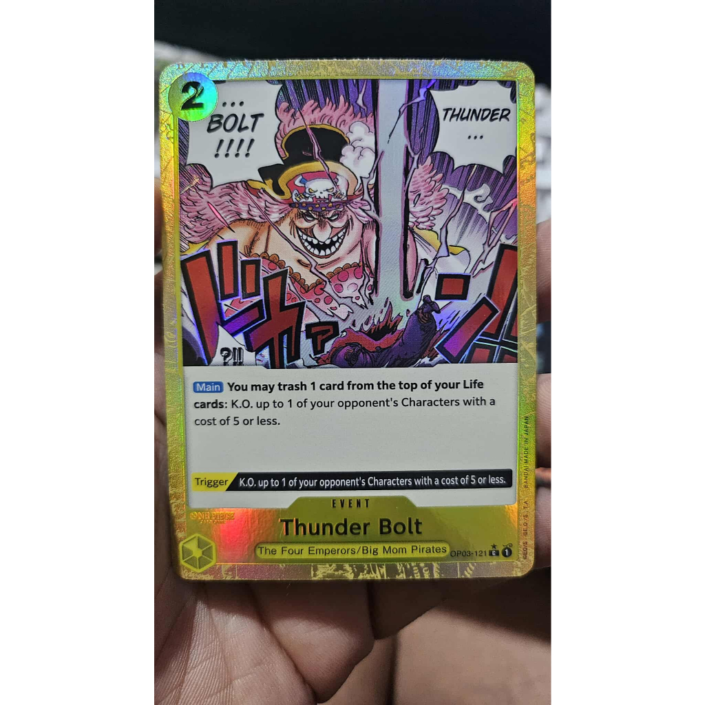 One Piece TCG English OP03-121 PC Thunder Bolt PRB01 Textured Foil Card English Version | Shopee ...
