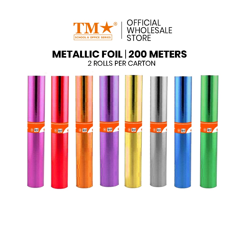 TM | 2 rolls Metallic Foil 200 meters (TMF) | Shopee Philippines