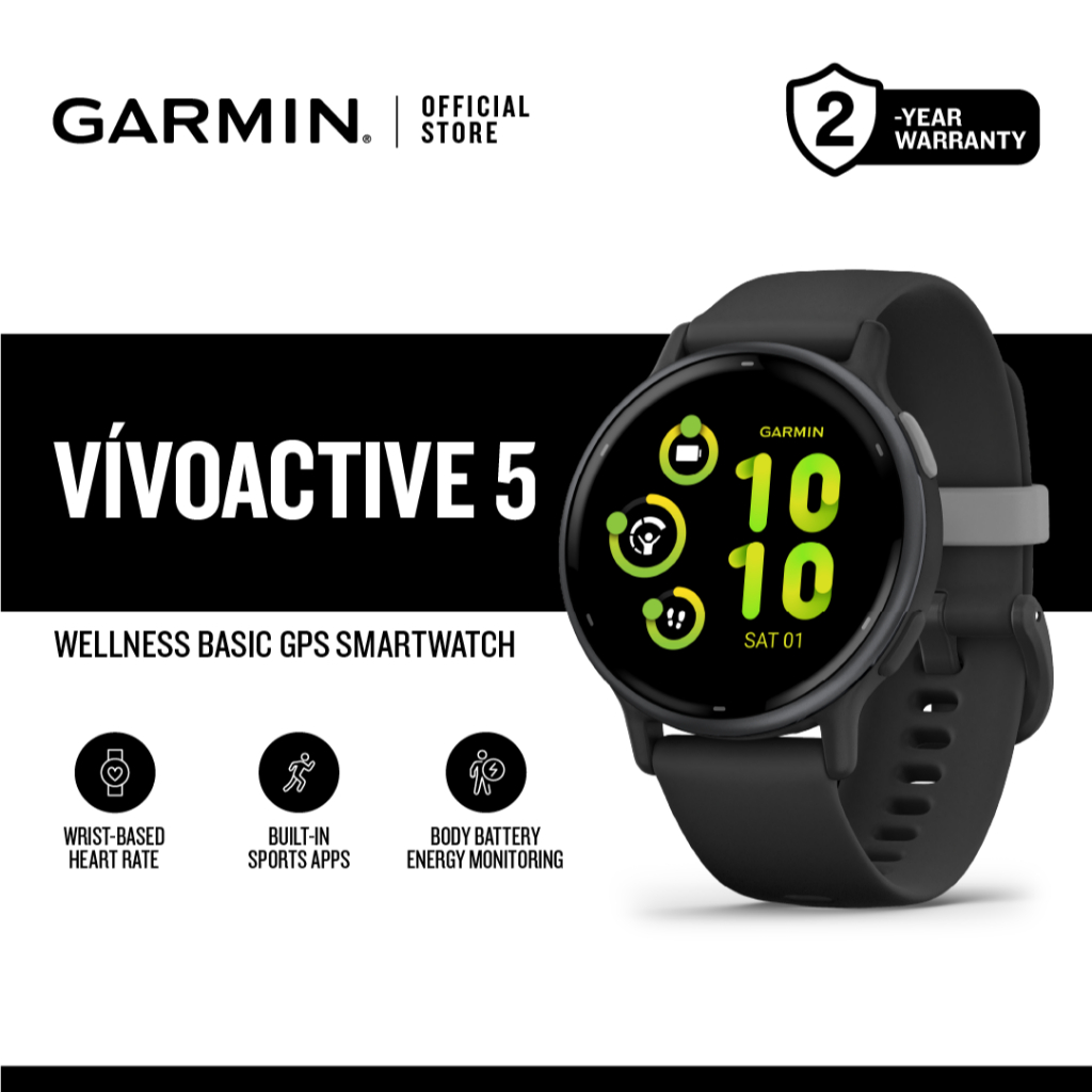 Garmin vívoactive 5, Wellness Basic GPS WiFi Smartwatch | Shopee ...