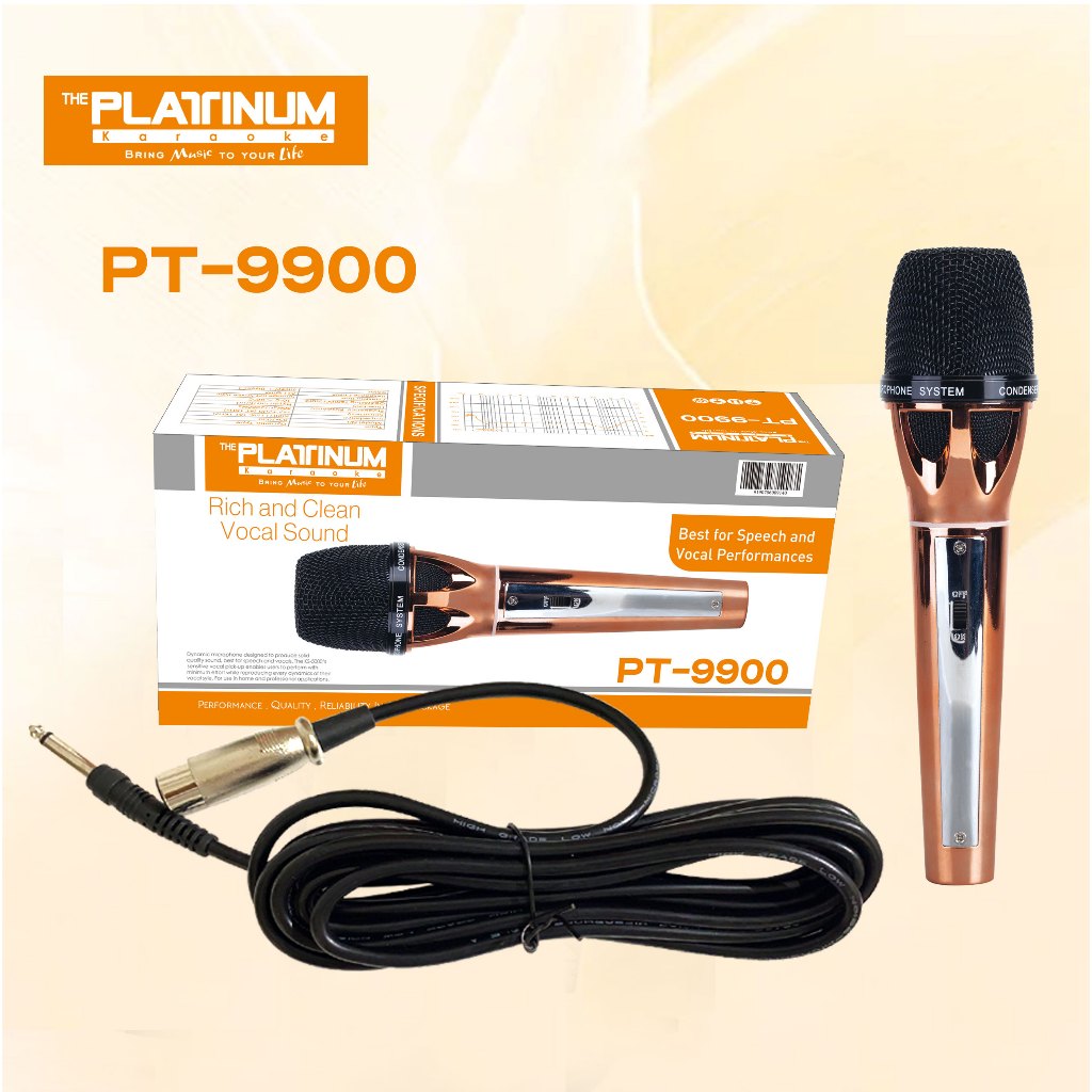 PLATINUM PT-9900 High-End Dynamic Wired Microphone | Shopee Philippines